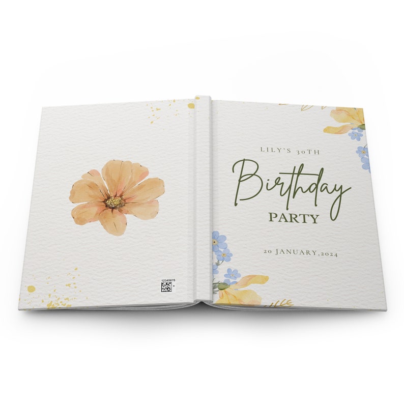 Personalized Birthday Book Gift, Happy Birthday Guest Book, Birthday ...