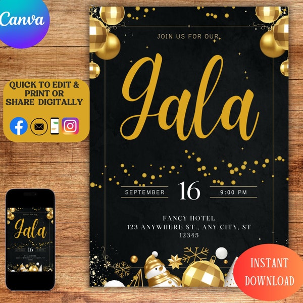 Gala Program Template - Etsy