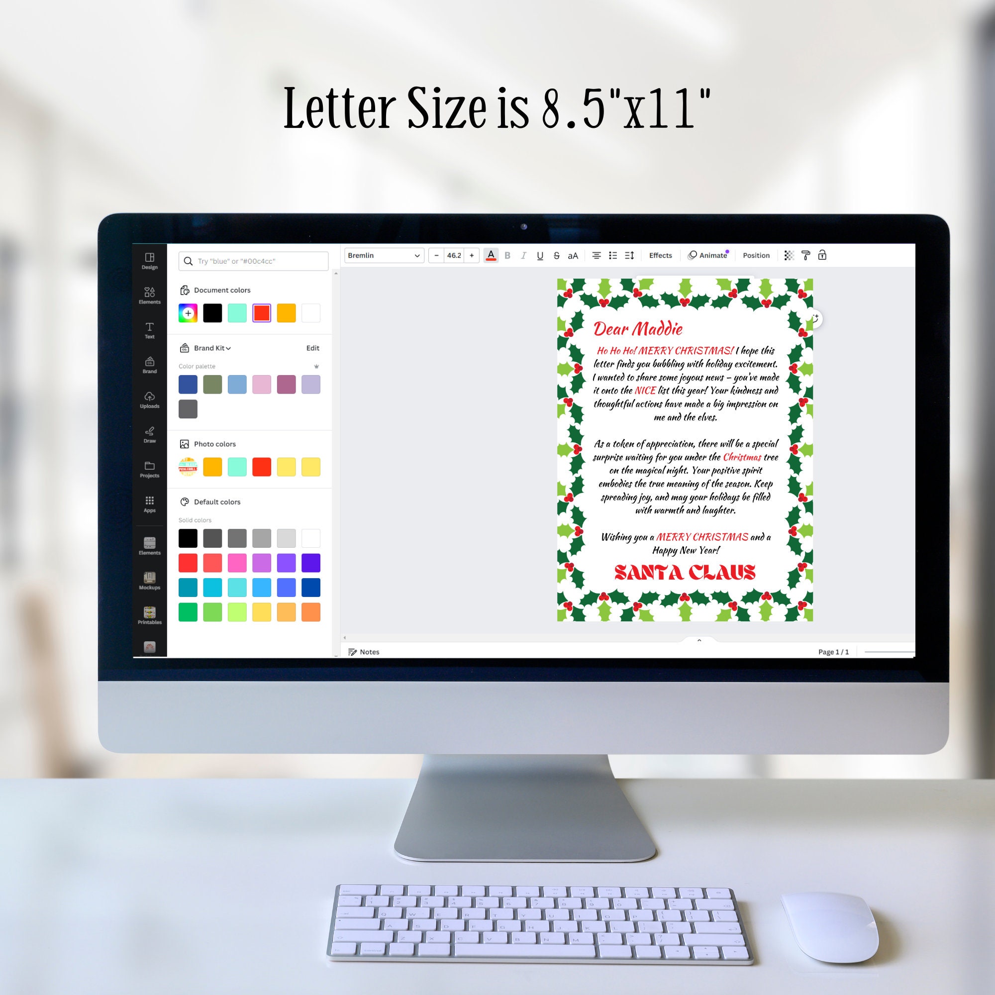 Personalized Letter From Santa Template | Santa's Nice List Letter ...