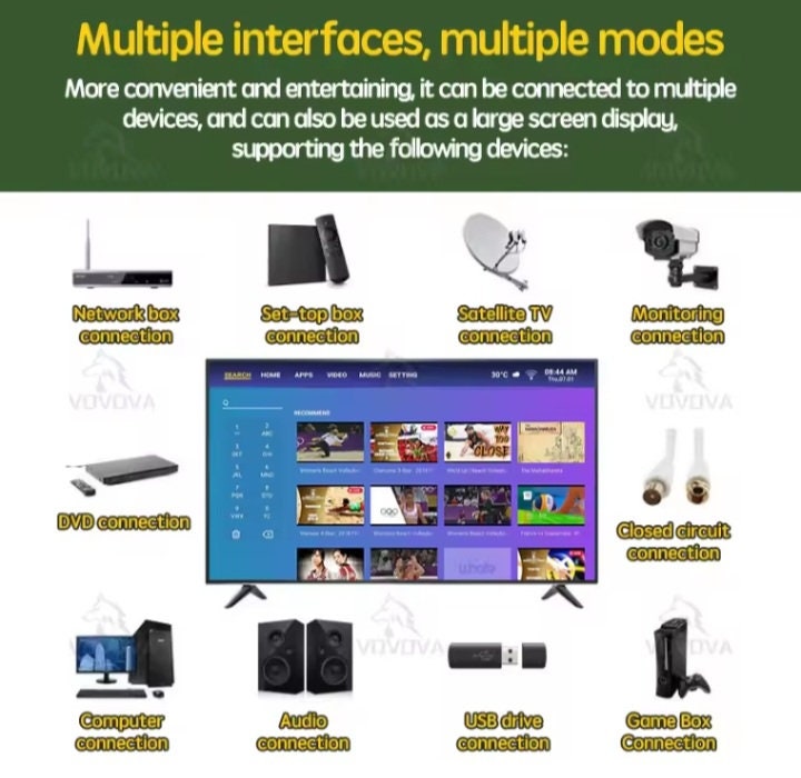 VOVOVA Smart TV 50 32 30 Inch Full HD - Etsy