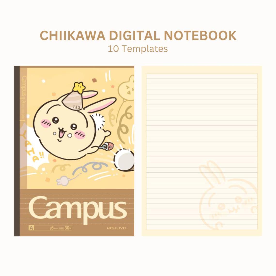 Chiikawa Digital Notebook, Chiikawa Notebook, Goodnotes Notebook ...