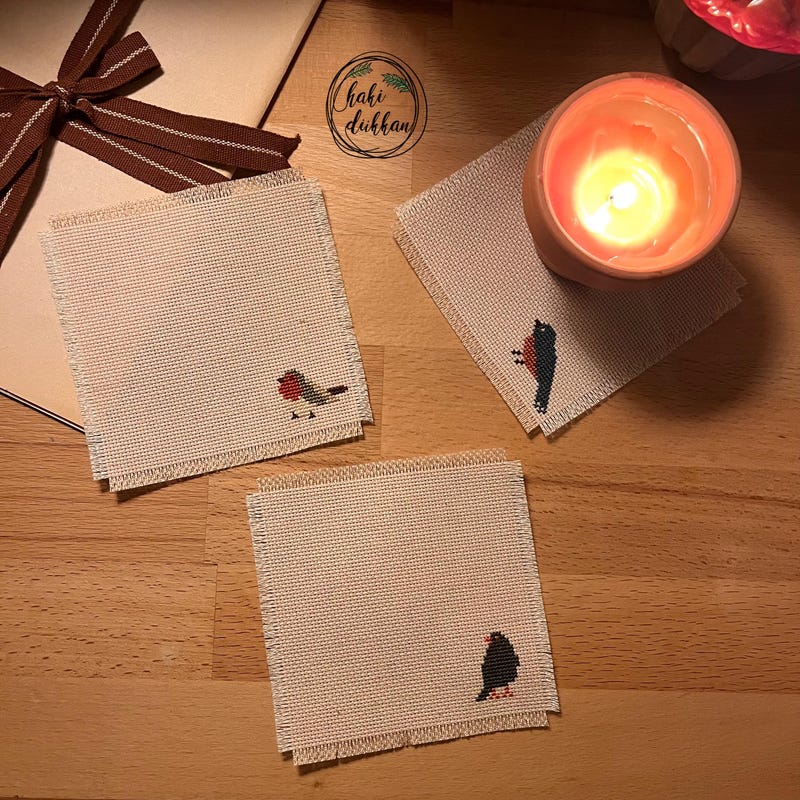 Cross Stitch Coaster - Etsy