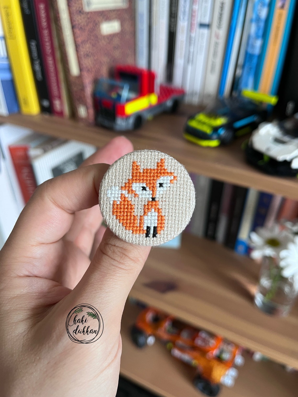 Unique Needle Embroidered Fox Badge Brooch Pin - Etsy