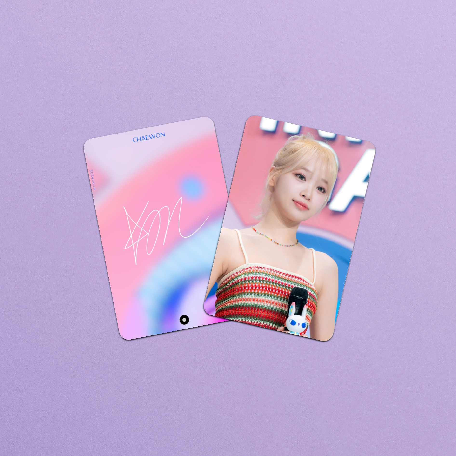 LE SSERAFIM Chaewon Inkigayo MC Custom Design Photocard Set - Etsy