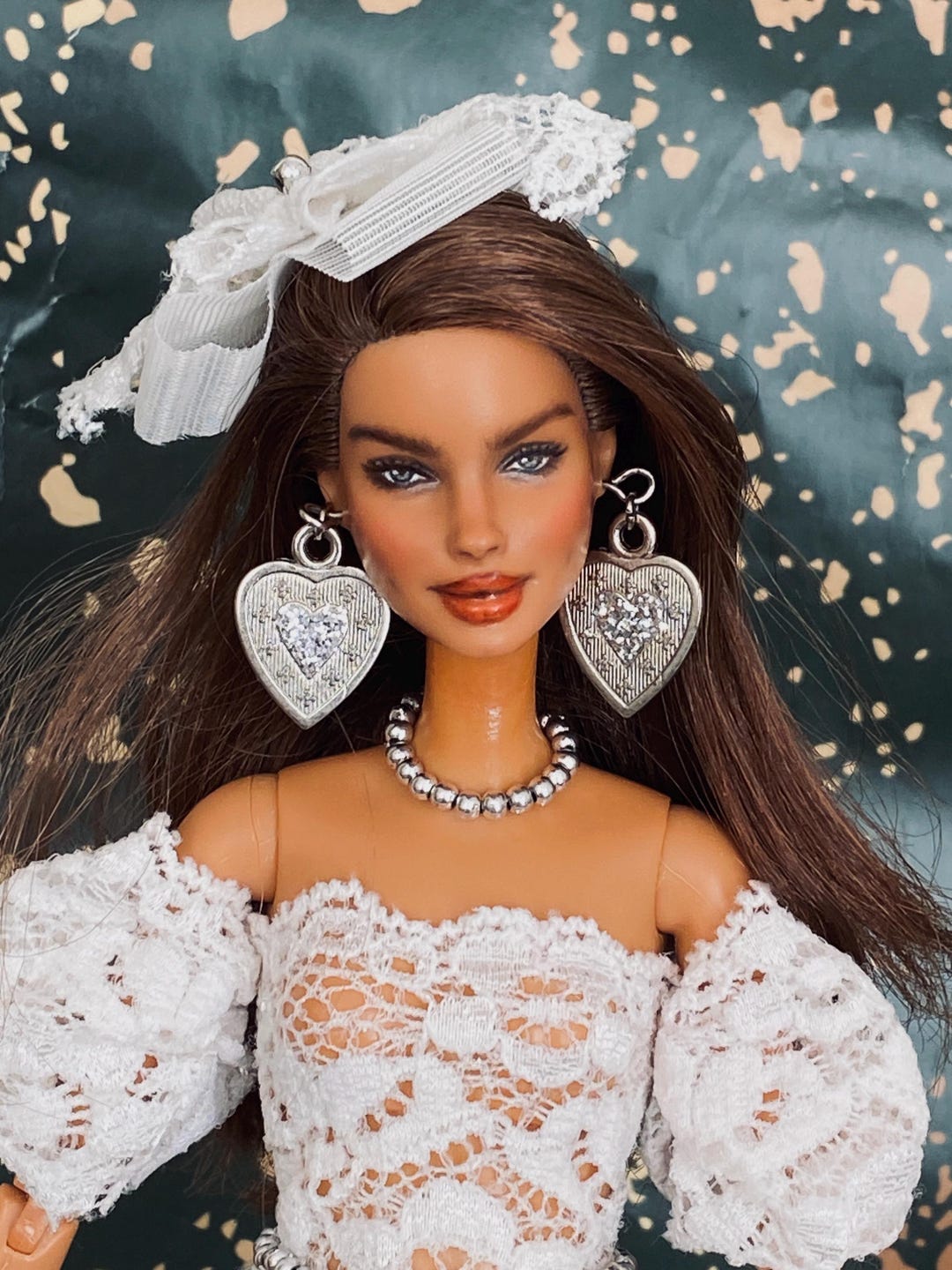 Custom OOAK Brown Haired Repainted Doll HEAD - Barbie Teresa / Neysa ...