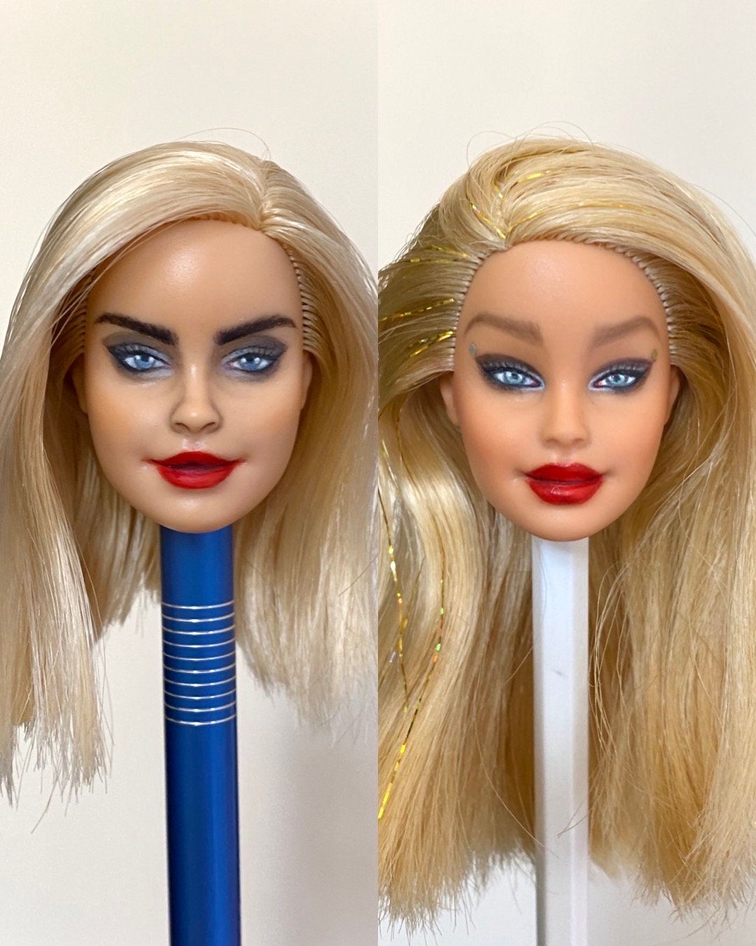 Custom Realistic Barbie OOAK Repaint Doll Cara Delevigne & Gigi Blonde ...