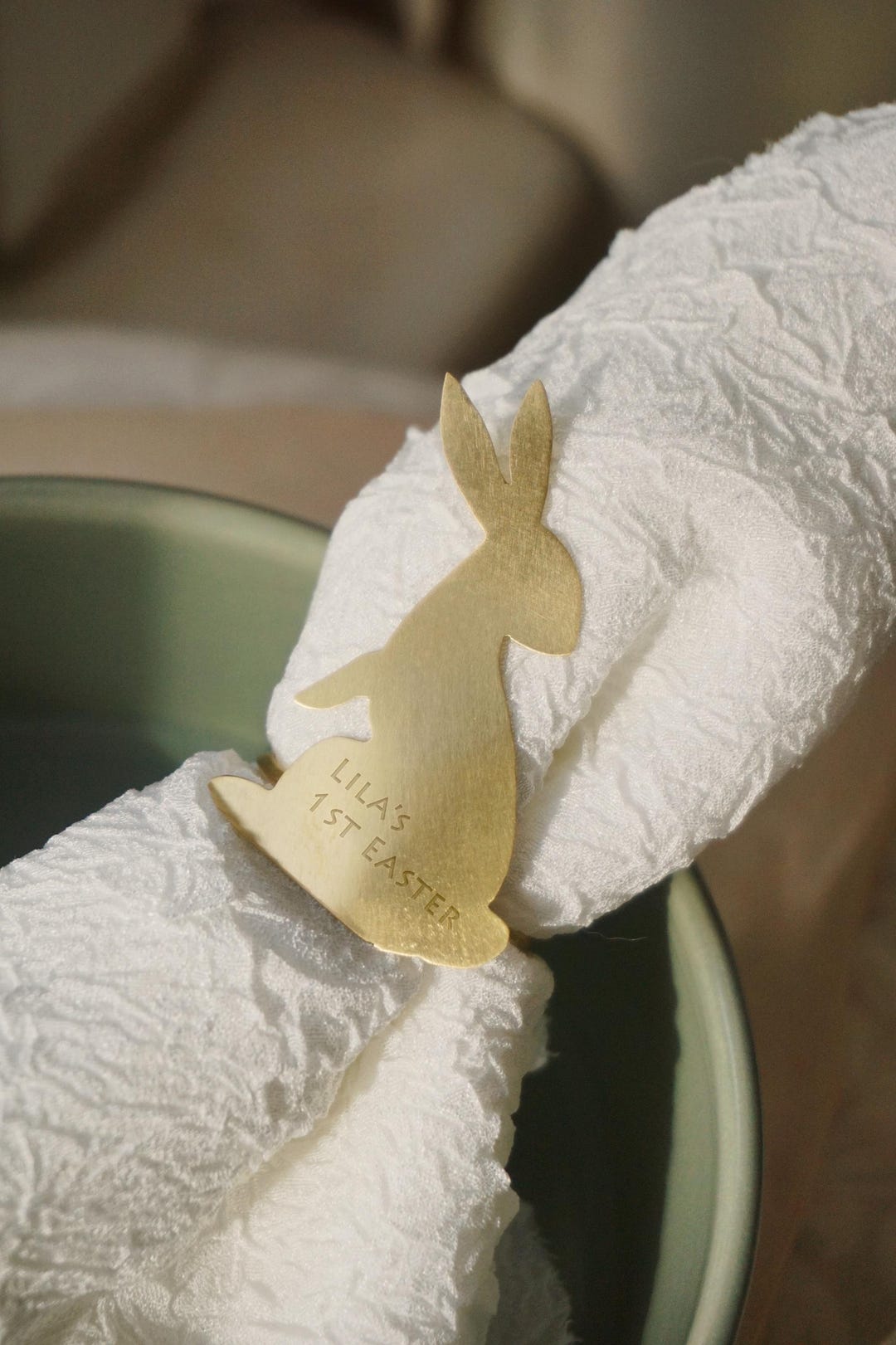 Personalized Easter Bunny Napkin Rings, Easter Bunny Napkin Ring Set ...