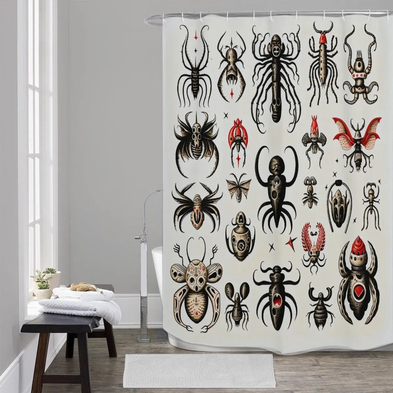 Creepy Bugs Shower Curtain - Etsy