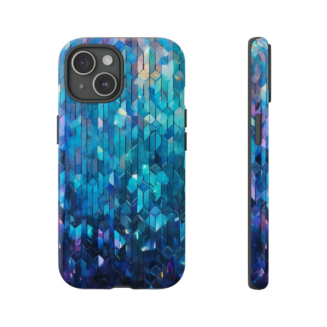 Purple and Blue Mosaic Abalone Stained Glass Tough Cell Phone Case for ...