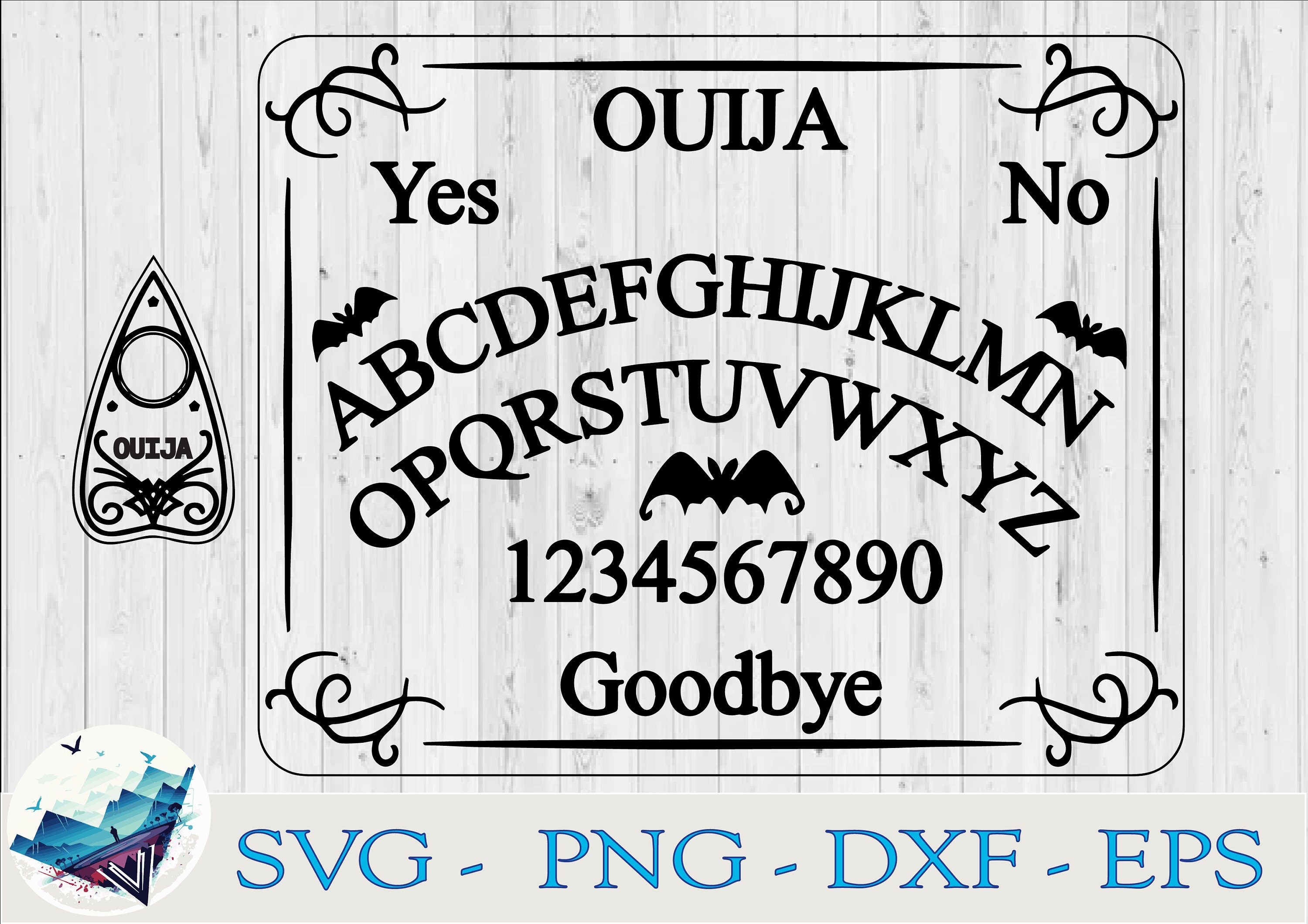 Ouija Board Svg Ouija Board Vector Svg File Eps File Png File Instant Download Cricut Cut
