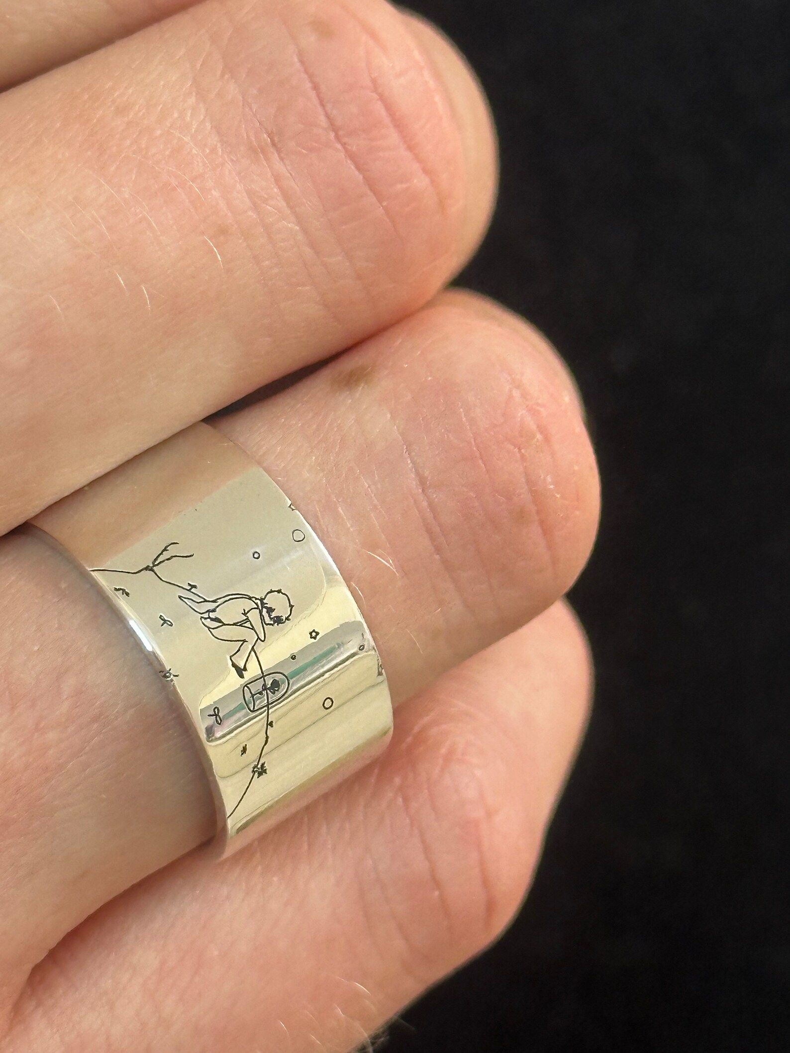Custom Engraved 'little Prince' Ring Personalized Literary Jewelry ...