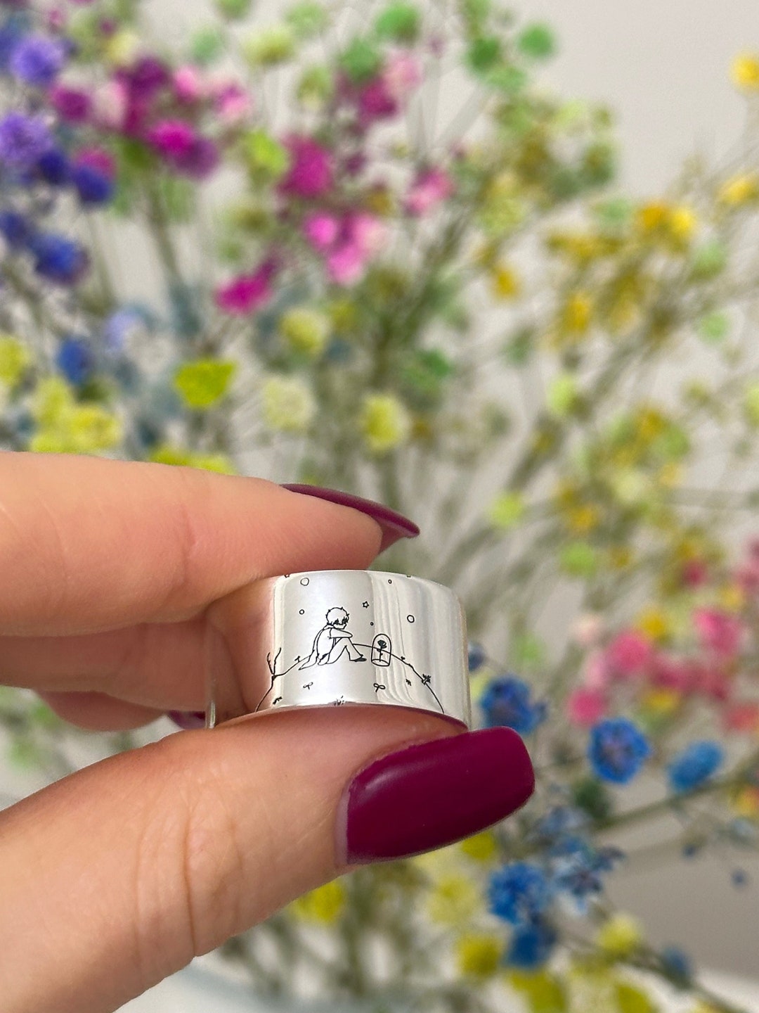 Custom Engraved 'little Prince' Ring Personalized Literary Jewelry ...