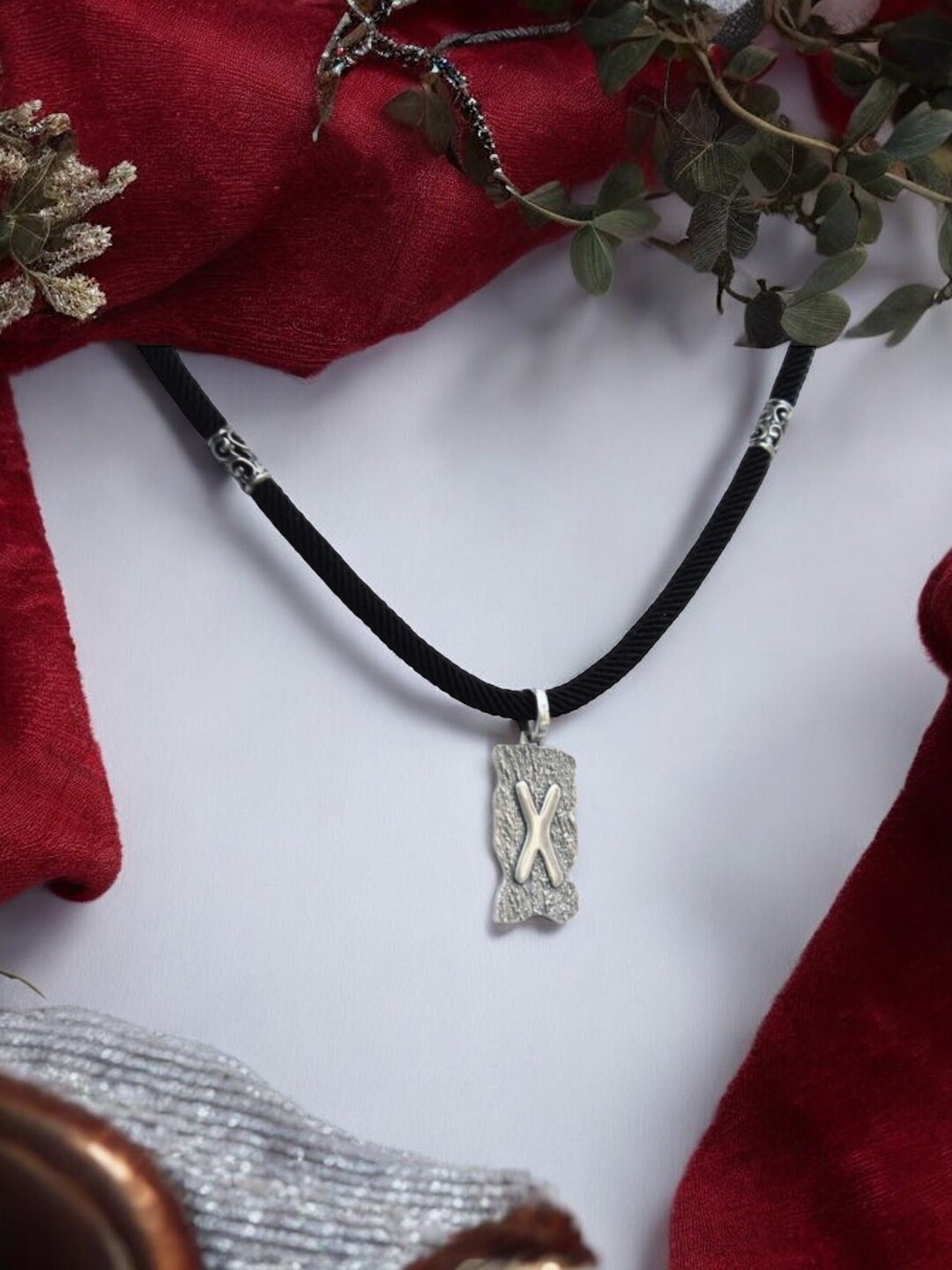 Gebo Viking Rune Silver Pendant Runic Letter G Necklace - Etsy