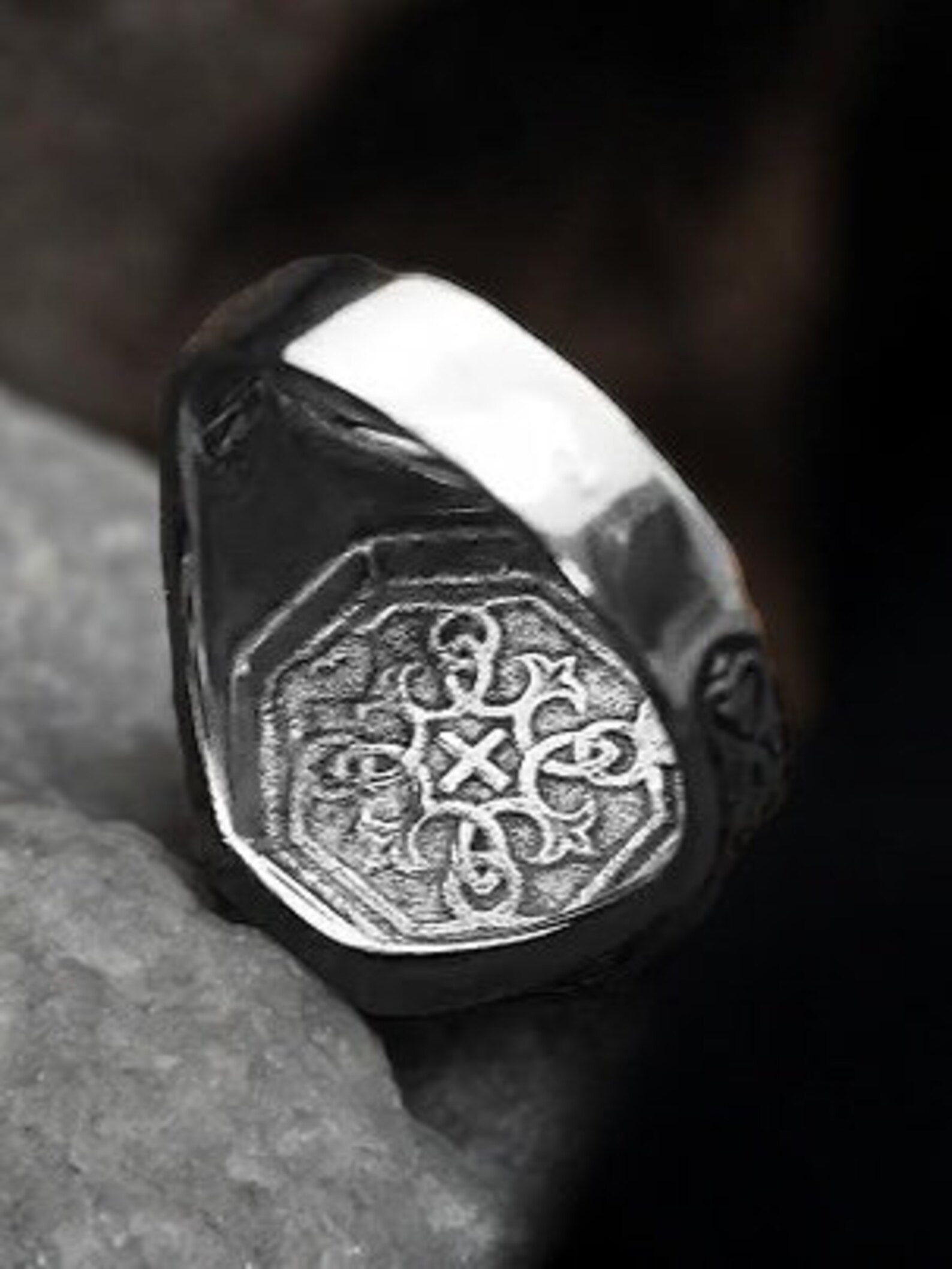 St. George of Lydda Dragon Silver Ring - Unisex, Christian Legend ...