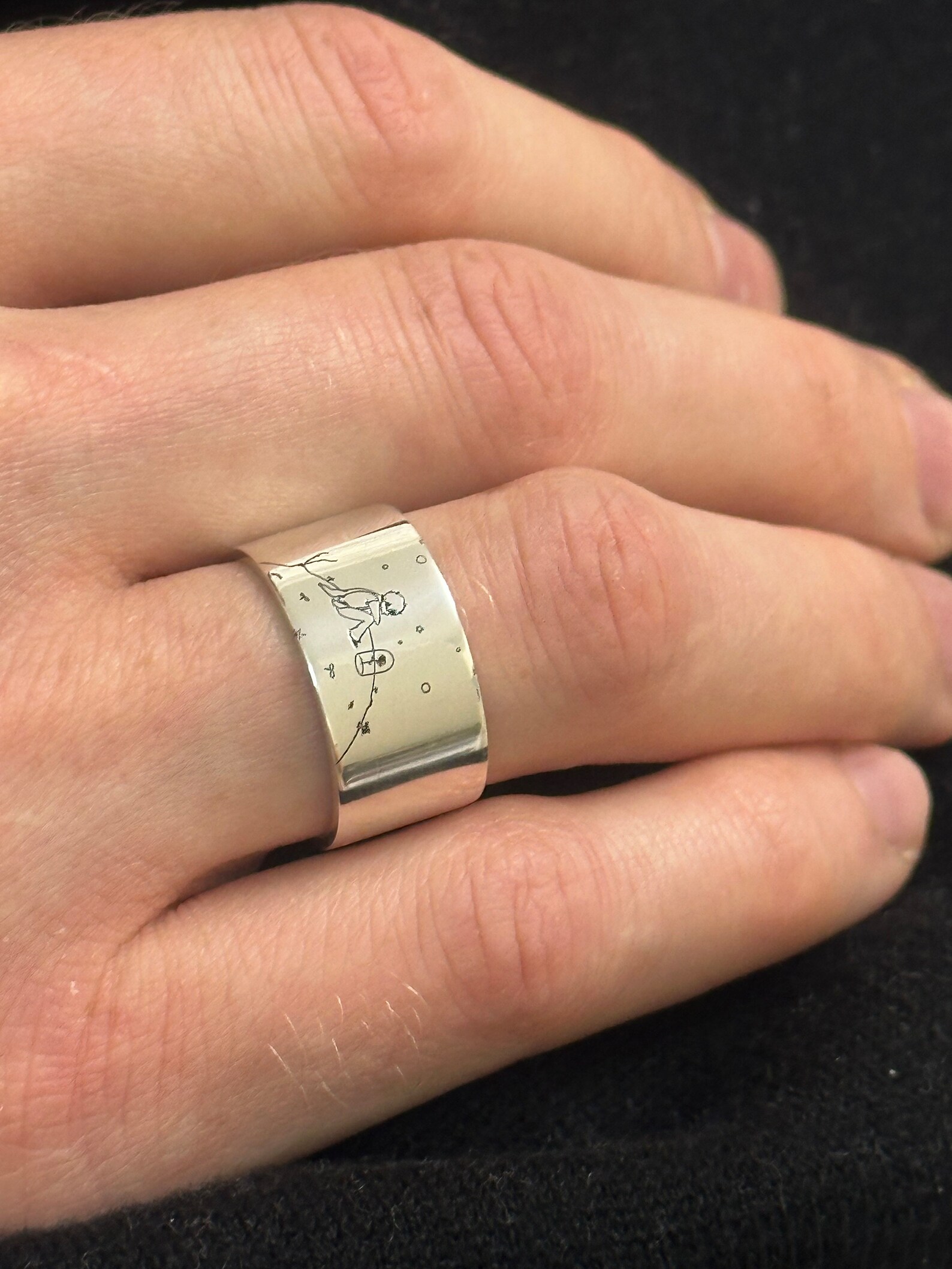 Custom Engraved 'little Prince' Ring Personalized Literary Jewelry ...