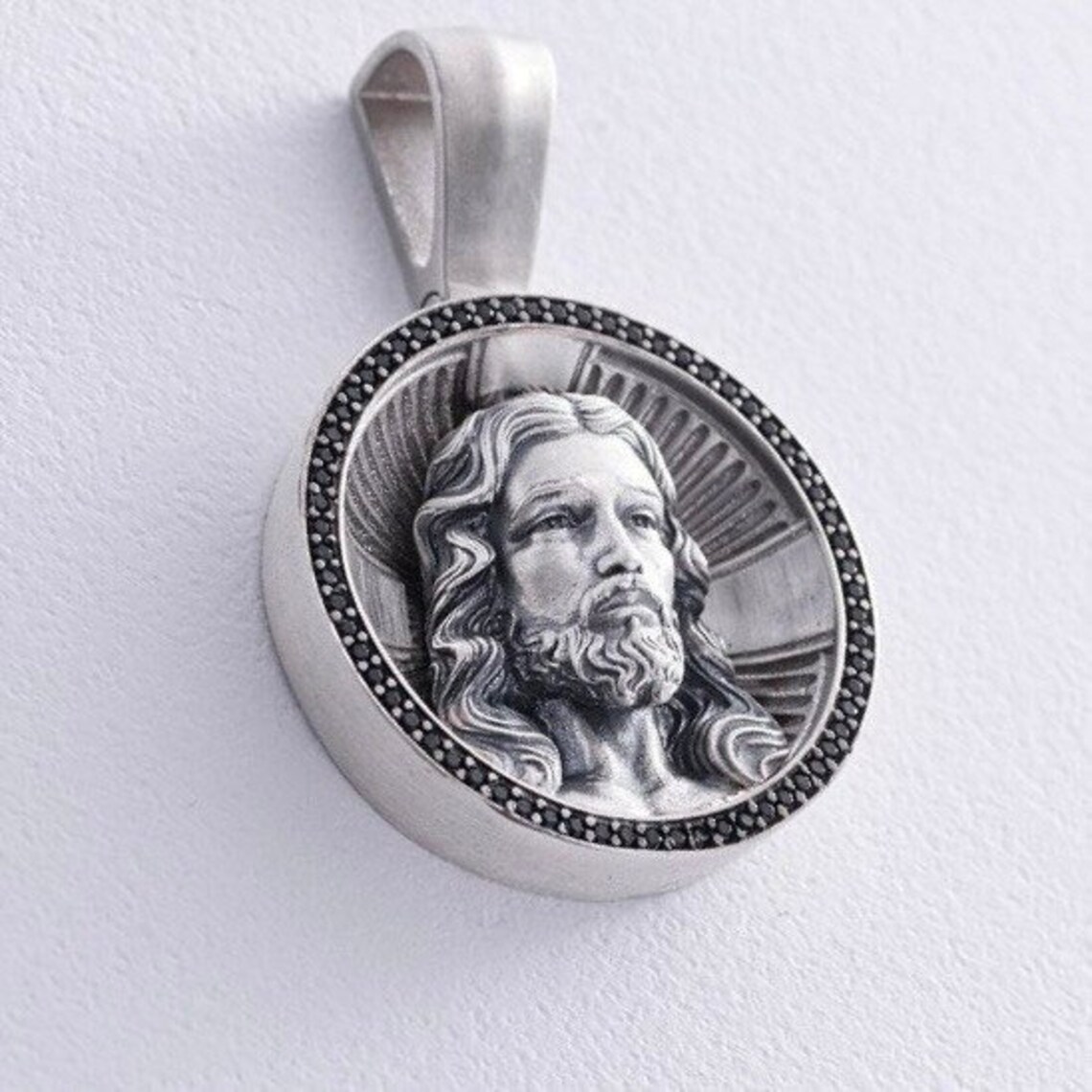 Silver Holy Face of Jesus Christ Pendant Sacred Religious Jewelry - Etsy