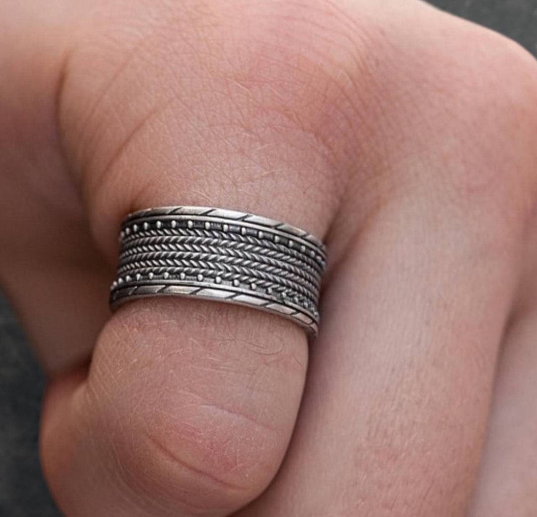 Ancient Norse Braided Viking Ring: Symbol of Strength and Tradition - Etsy