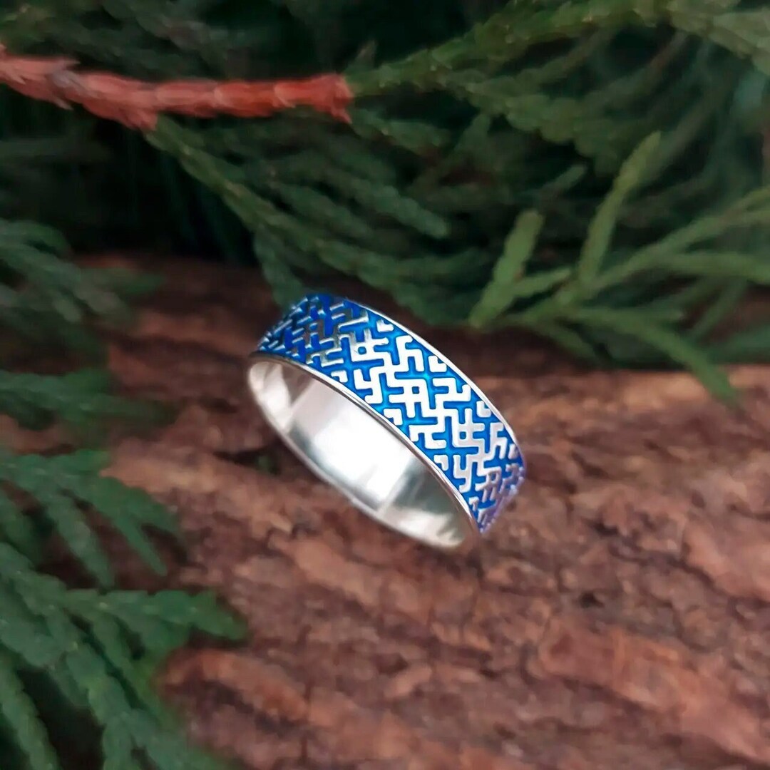 Ukrainian Vyshyvanka Inspired Embroidery Ring - Unique Folk Design - Etsy