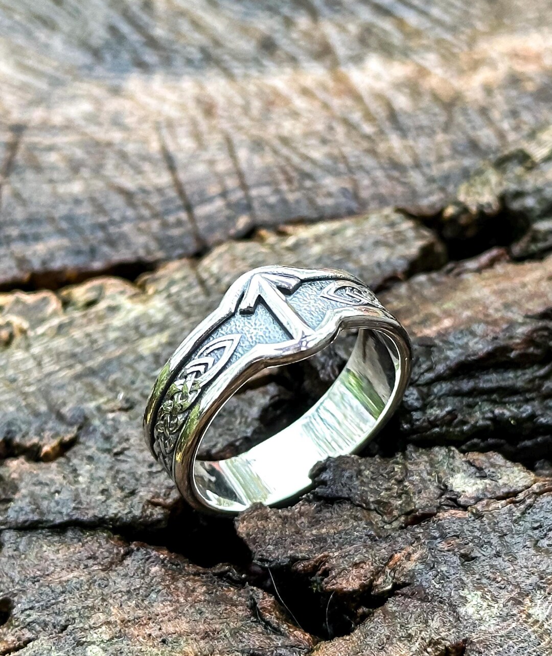 Bronze Tiwaz Rune Ring | Viking Runic Jewelry | Teiwaz Rune Elder ...