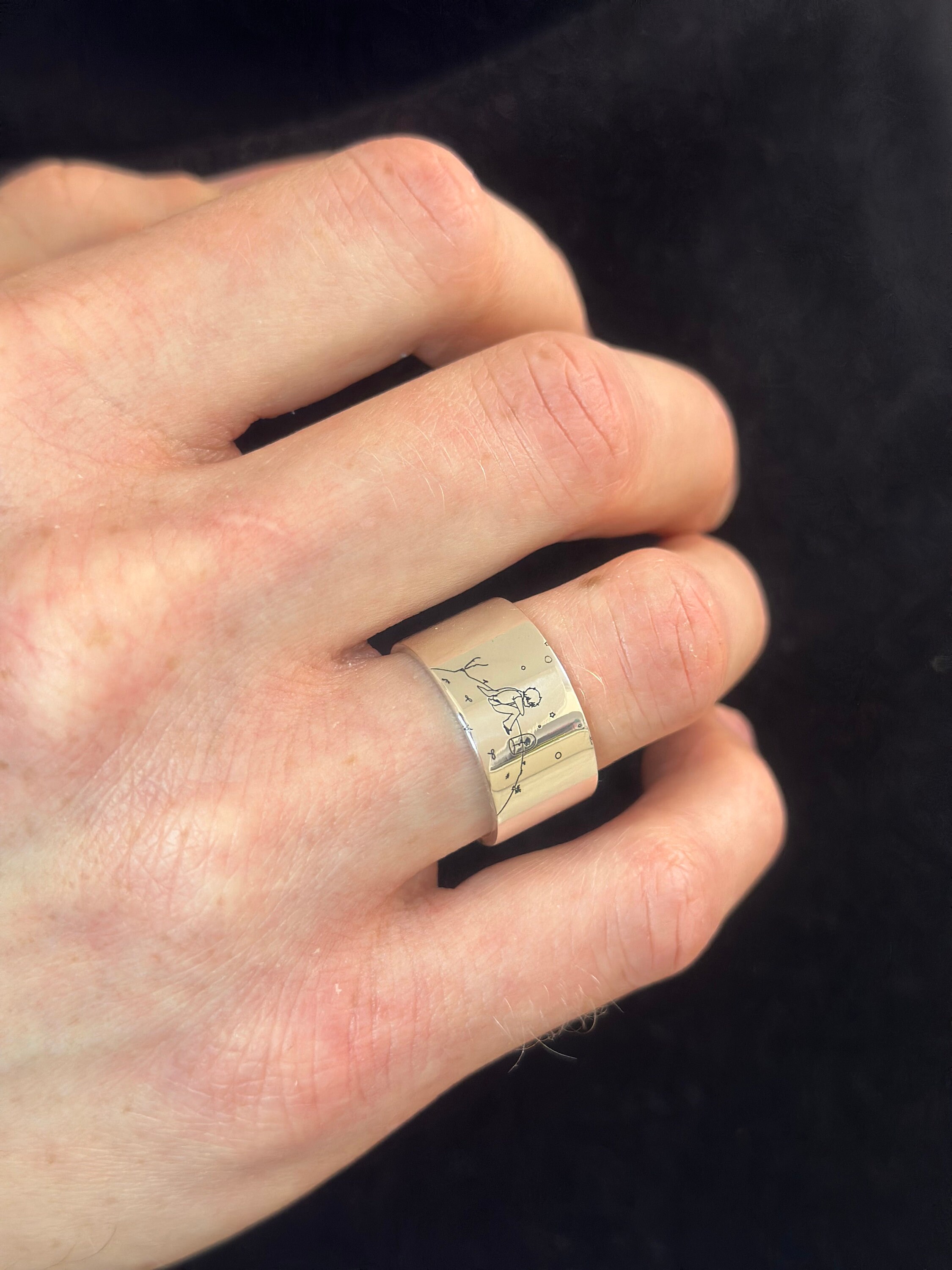 Custom Engraved 'little Prince' Ring Personalized Literary Jewelry ...