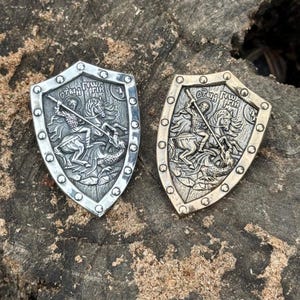 Shield Pendant of St. George the Victorious – Silver Saint George ...