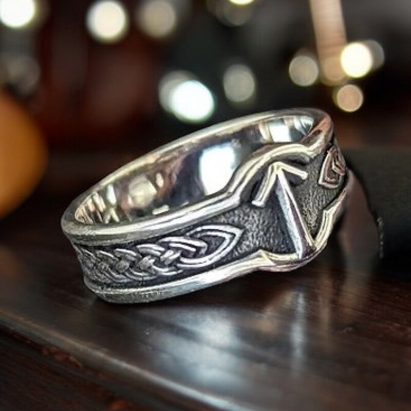 Rune Wedding Ring - Etsy