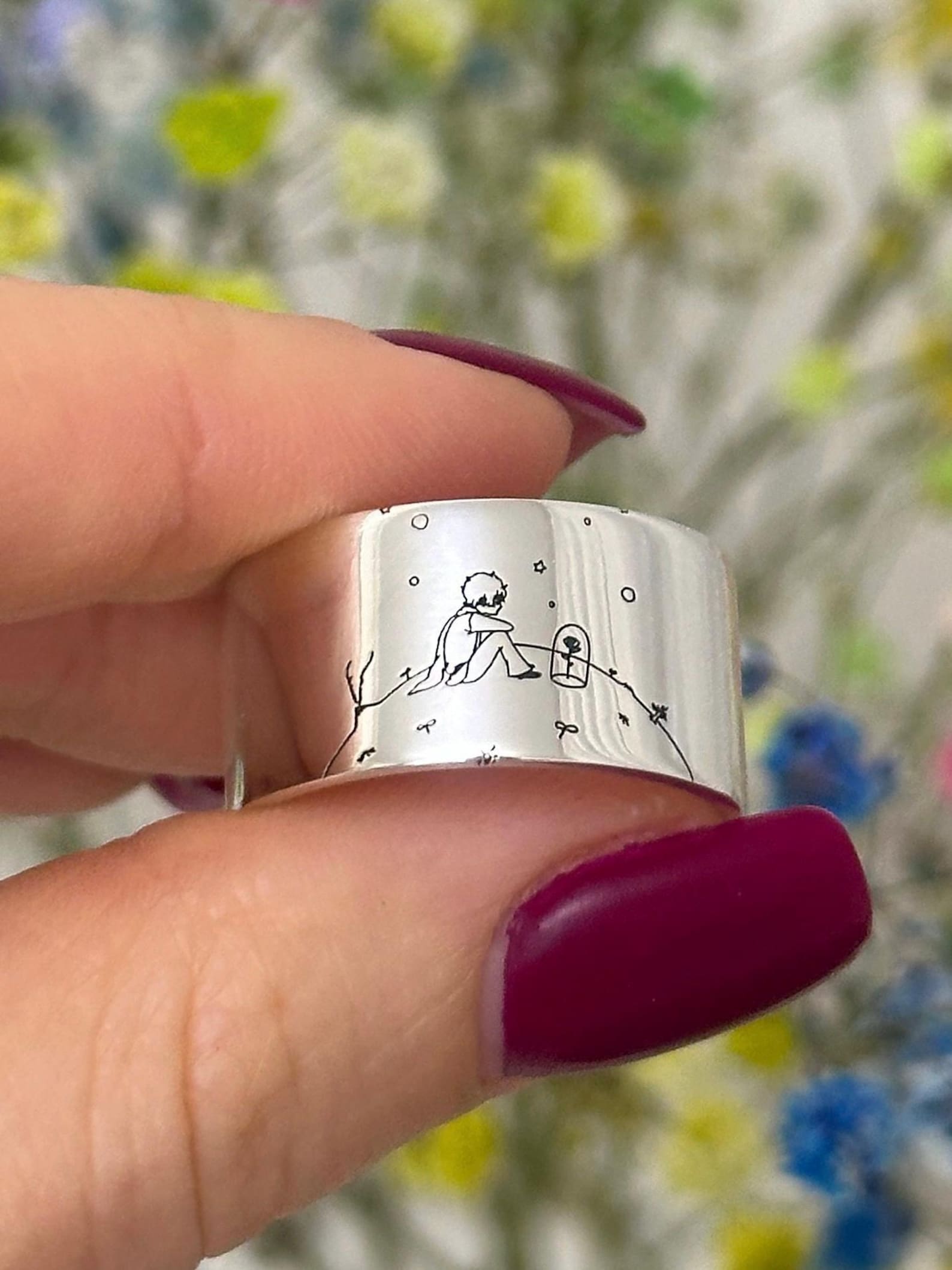 Custom Engraved 'little Prince' Ring Personalized Literary Jewelry ...
