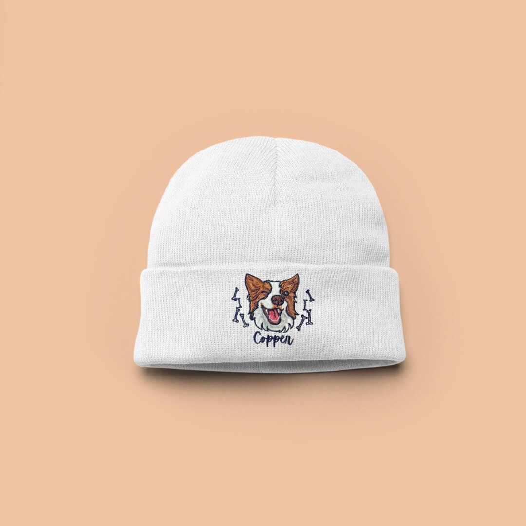 Custom Embroidered Dog Beanie Hat Custom Cat Beanie Hat Personalized ...