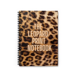 Notebook, Spiral Notebook, Fashion, Fashion Notebook, Leopard Print ...