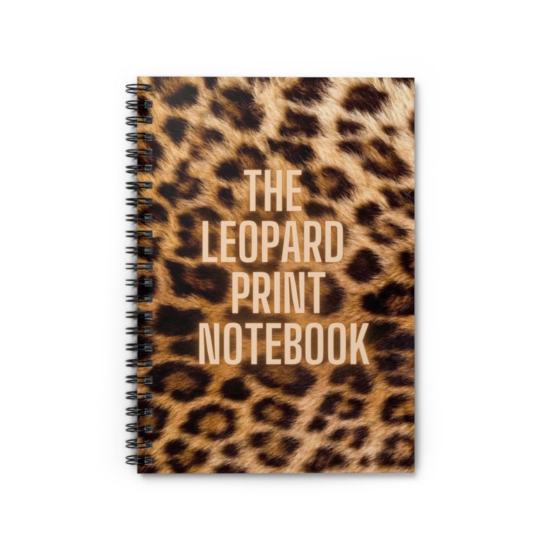 Notebook, Spiral Notebook, Fashion, Fashion Notebook, Leopard Print ...