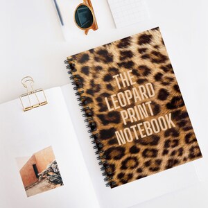 Notebook, Spiral Notebook, Fashion, Fashion Notebook, Leopard Print ...