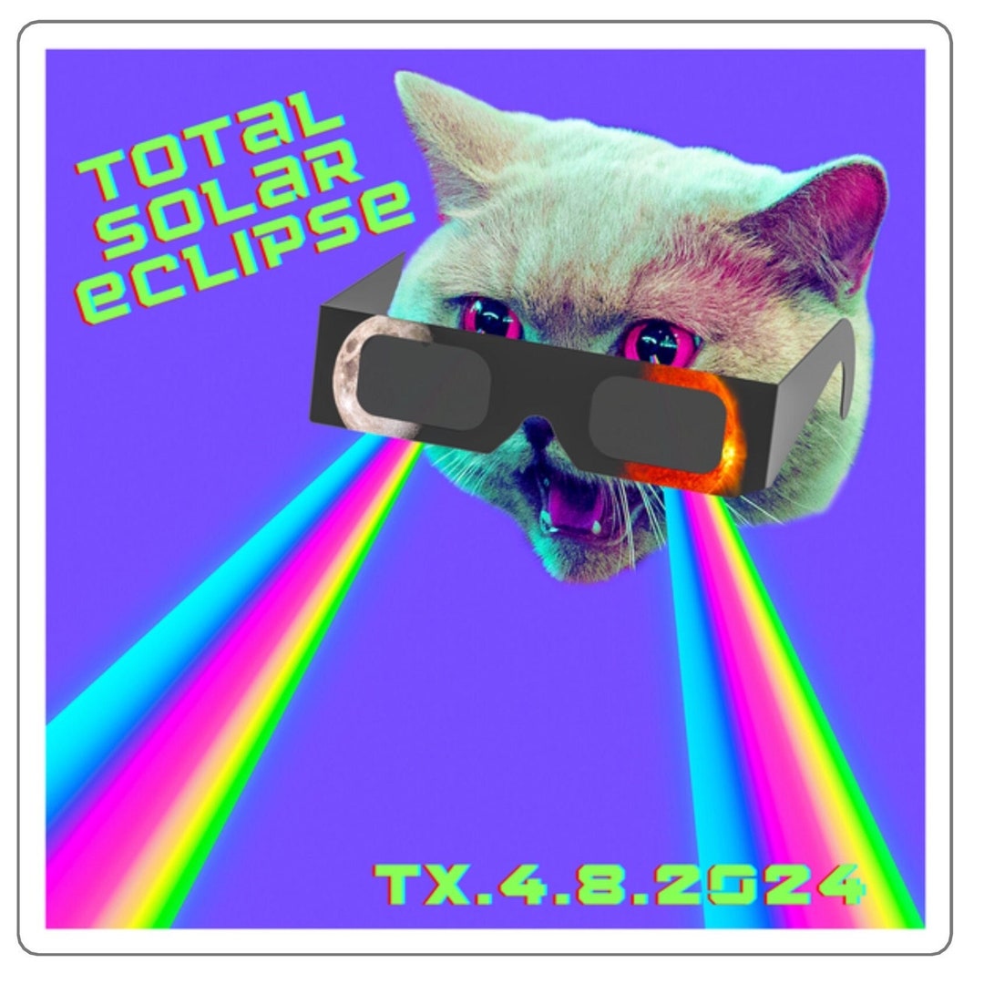 Texas Solar Eclipse Sticker Souvenir for Solar Eclipse Texas Path of ...