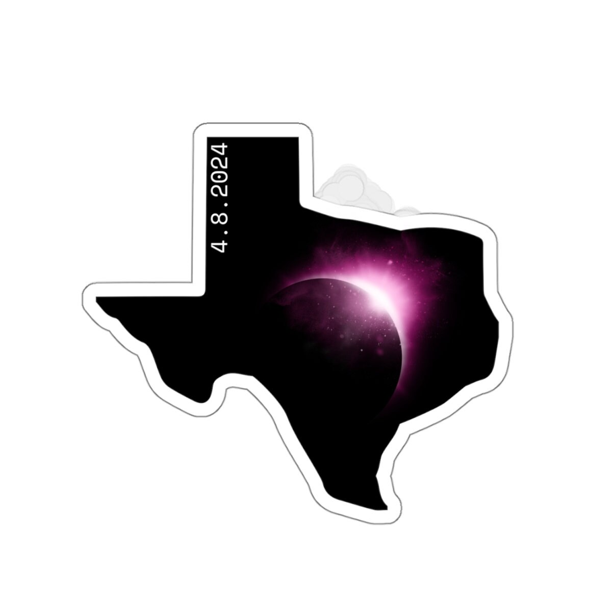 Texas Solar Eclipse Sticker Souvenir April 2024 Path of Totality Texas ...