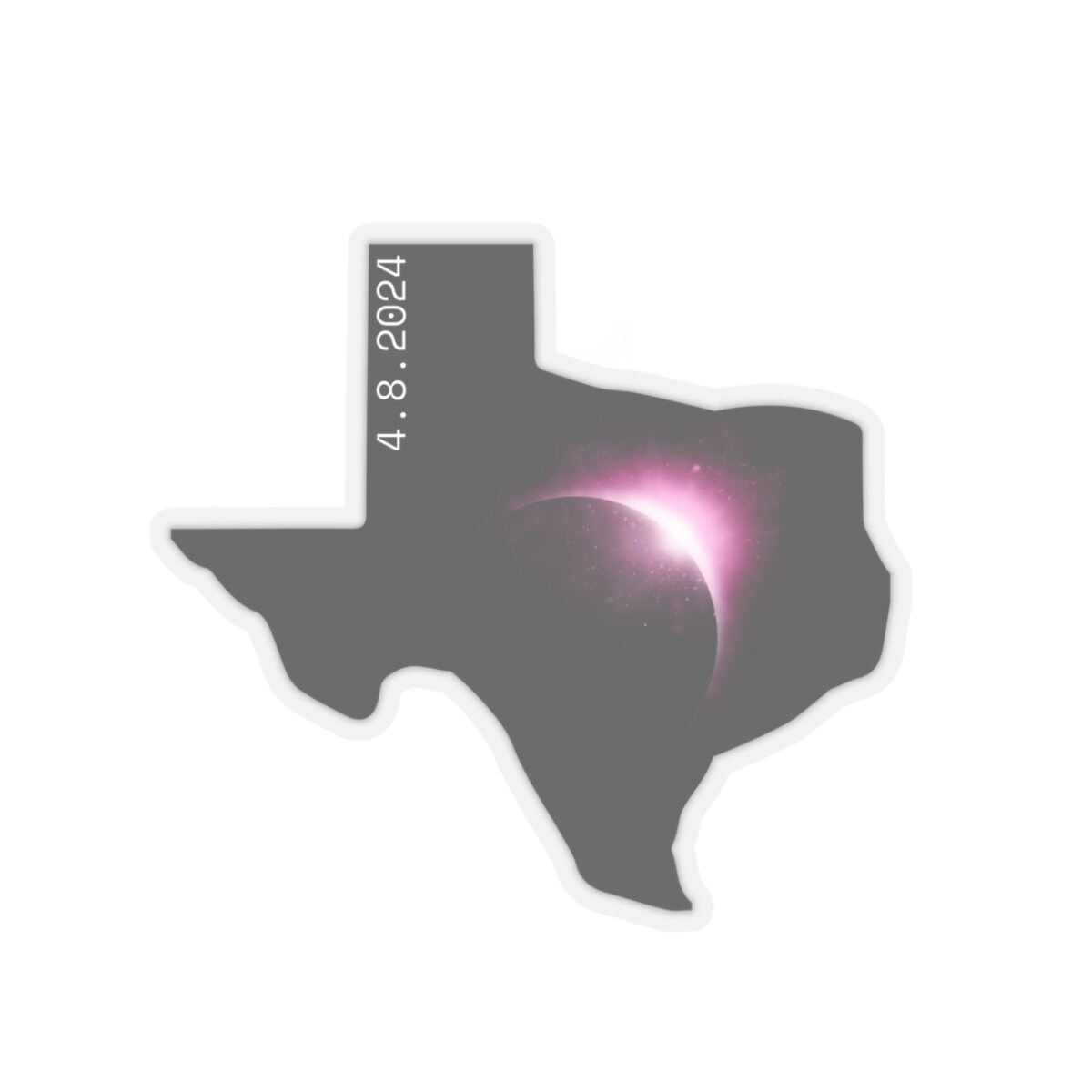 Texas Solar Eclipse Sticker Souvenir April 2024 Path of Totality Texas ...