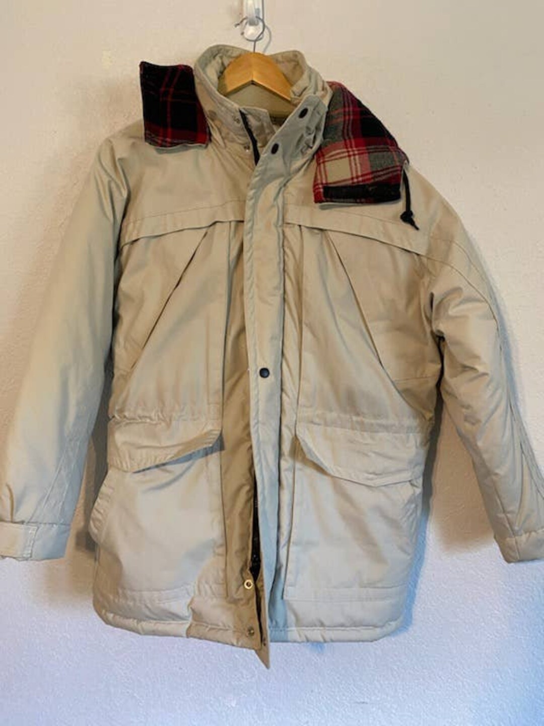 Vintage Pacific Trails Weather Watcher Jacket Size Medium Tan Plaid ...