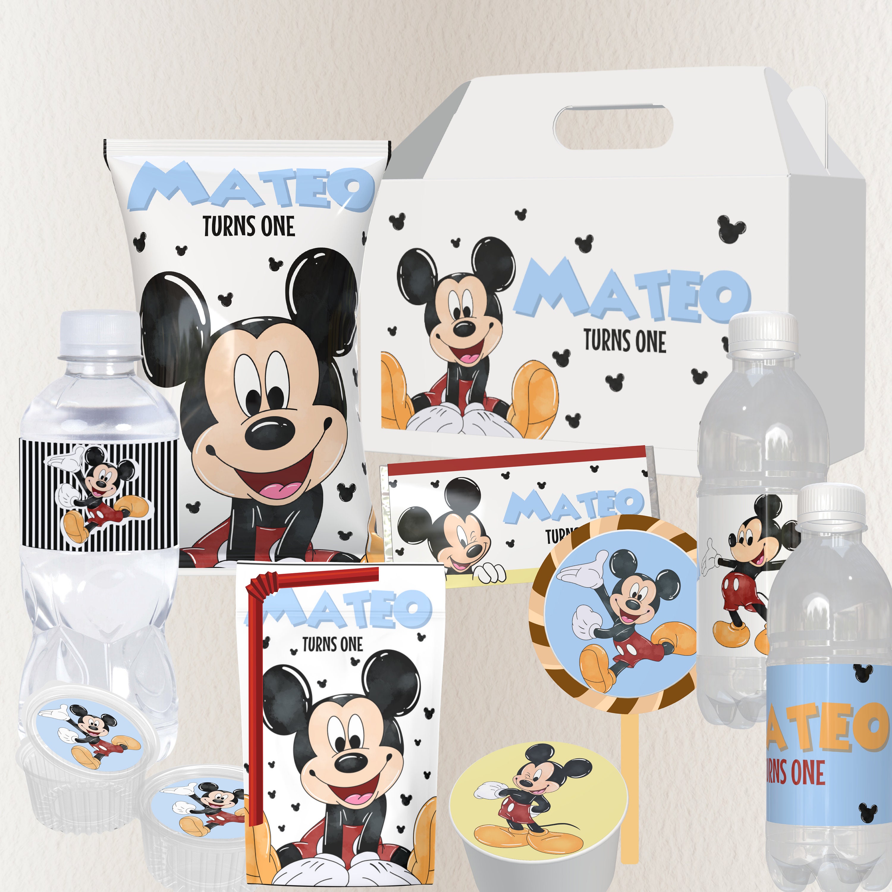 Mickey Mouse Party Package, Mickey Mouse Birthday Printables, Mickey ...