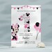 Editable Minnie Mouse One Invitation, Minny Mouse Birthday Party, Cute ...