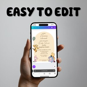 Classic Winnie the Pooh Baby Shower Invite, Pooh Bear Gender Neutral ...