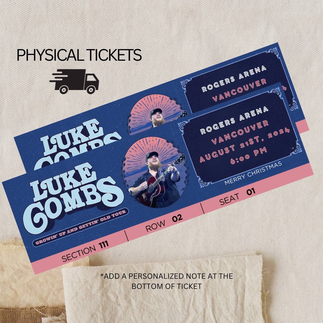 Concert Ticket, Physical Ticket, Personalized Concert Ticket, Custom ...