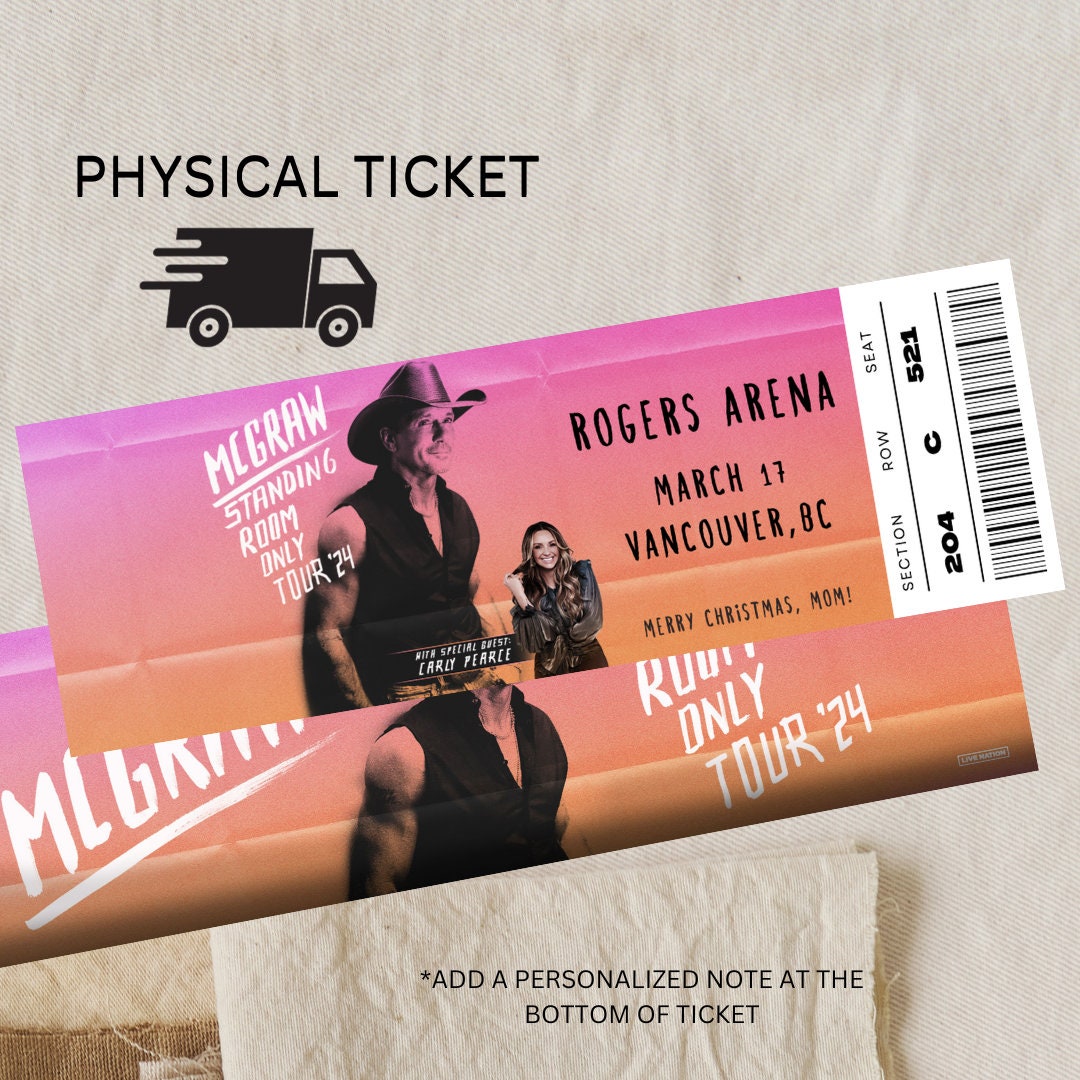 Standing Room Only Tour Tim Mcgraw Concert Carley Pearce - Etsy