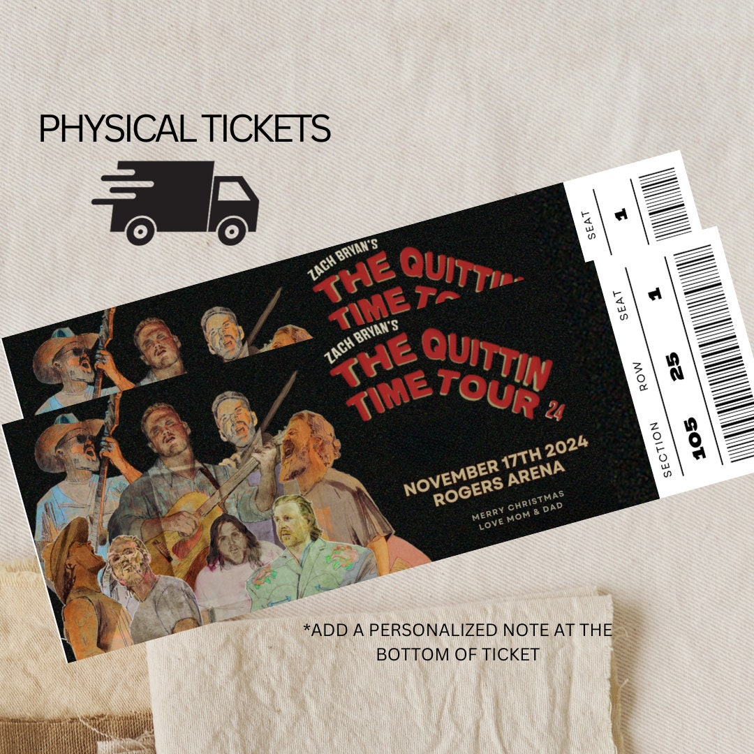 Zach Bryan Concert Zach Bryan Ticket Physical Ticket Gift - Etsy