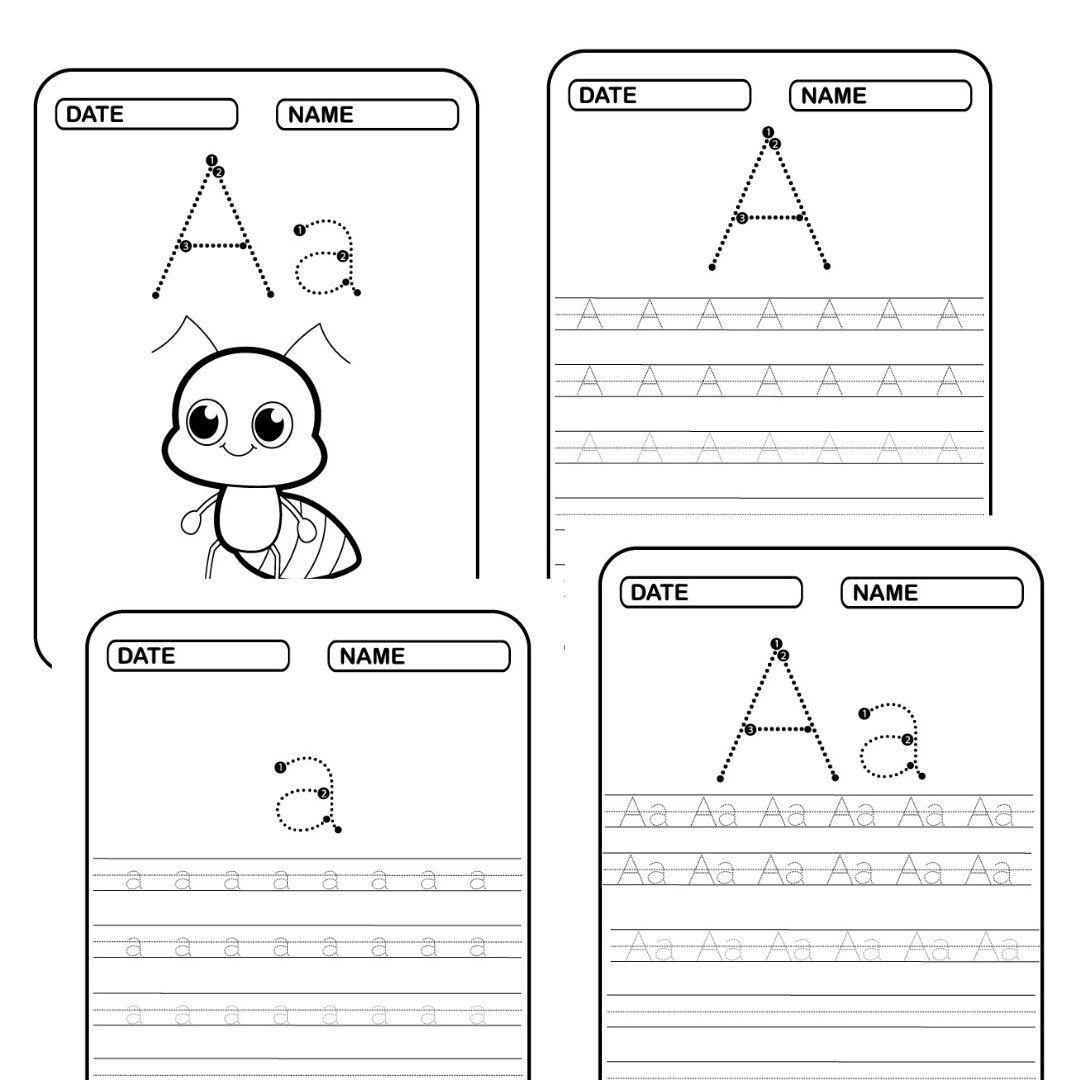 Alphabet Learning Worksheets - Etsy