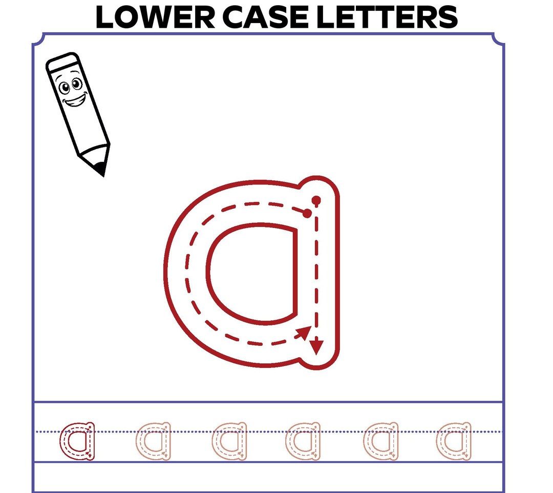 Lowercase Alphabet Letter Tracing - Etsy