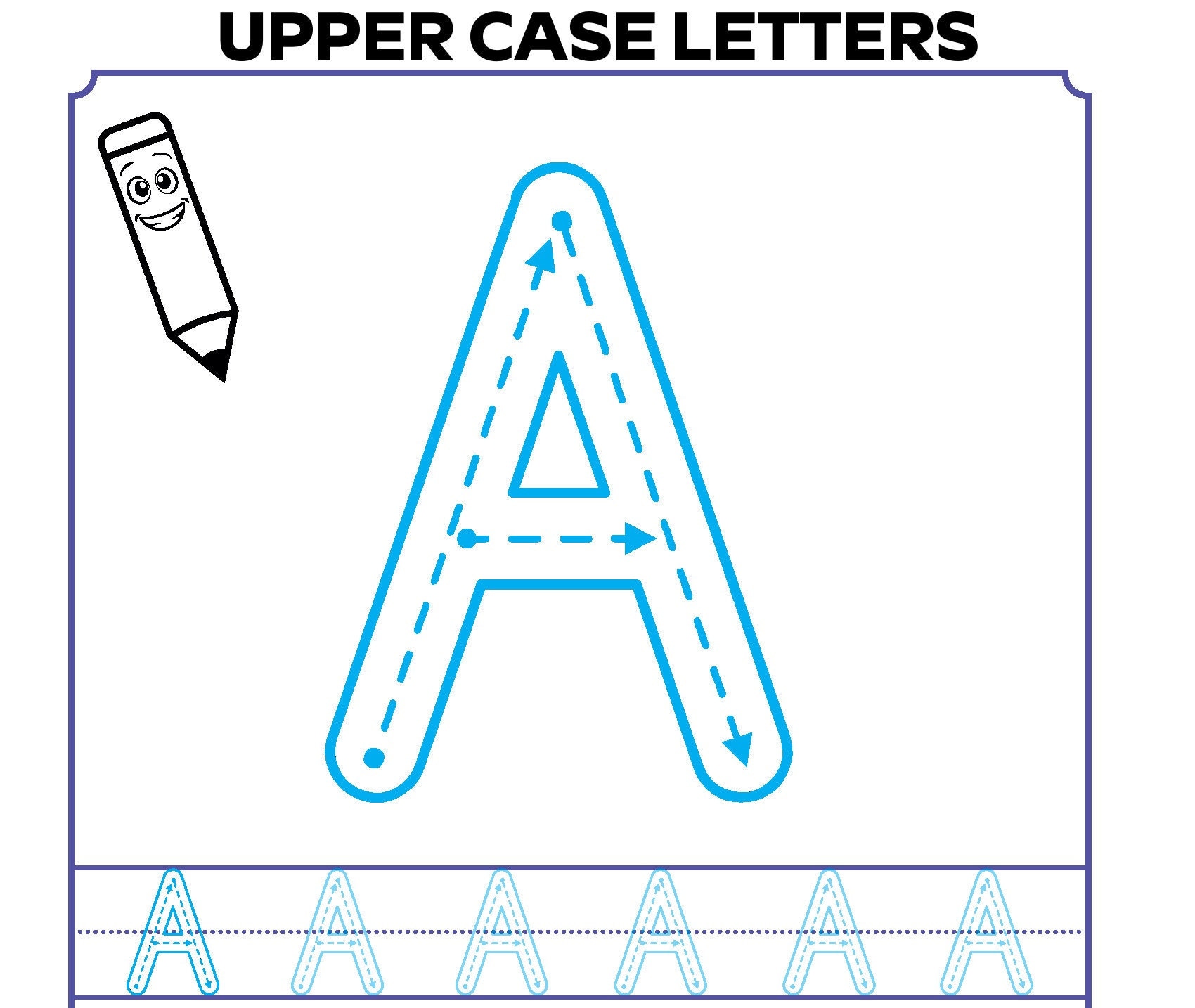 Uppercase Alphabet Letter Tracing - Etsy Uppercase Alphabet Letter Tracing - Etsy