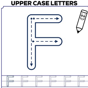 Uppercase Alphabet Letter Tracing - Etsy