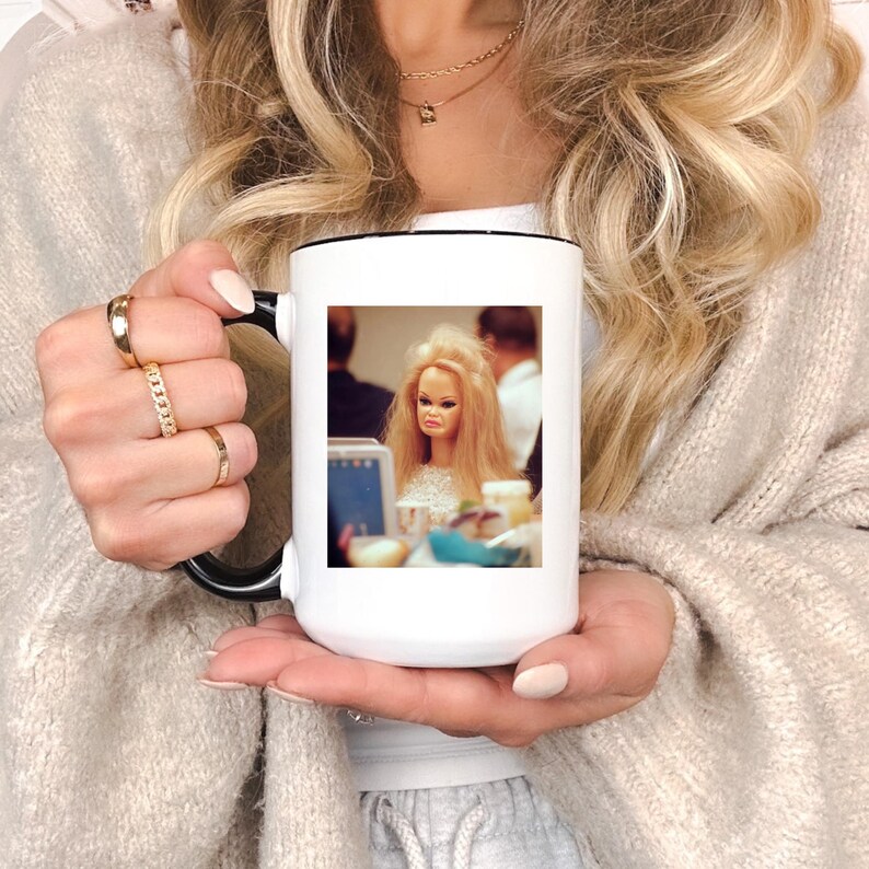 Funny Doll Face Meme Coffee Mug, Doll Mug, Sarcastic Mug Gift, Humor ...