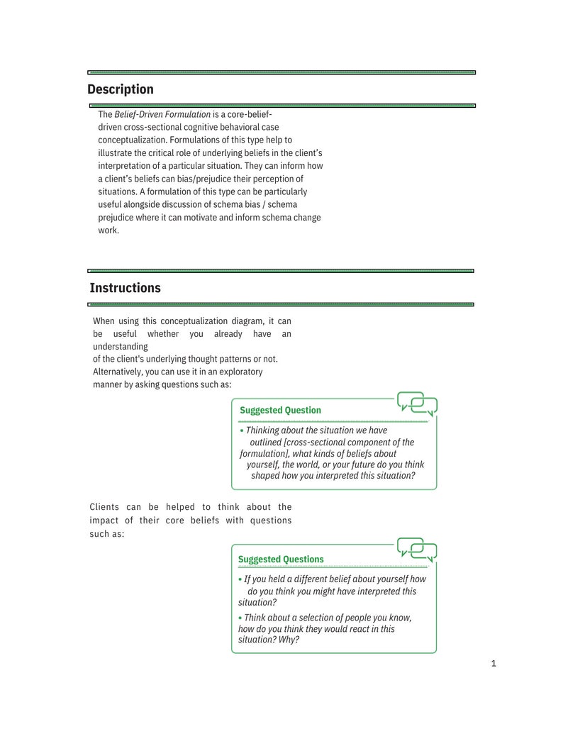 Belief Transformation Worksheet - Etsy