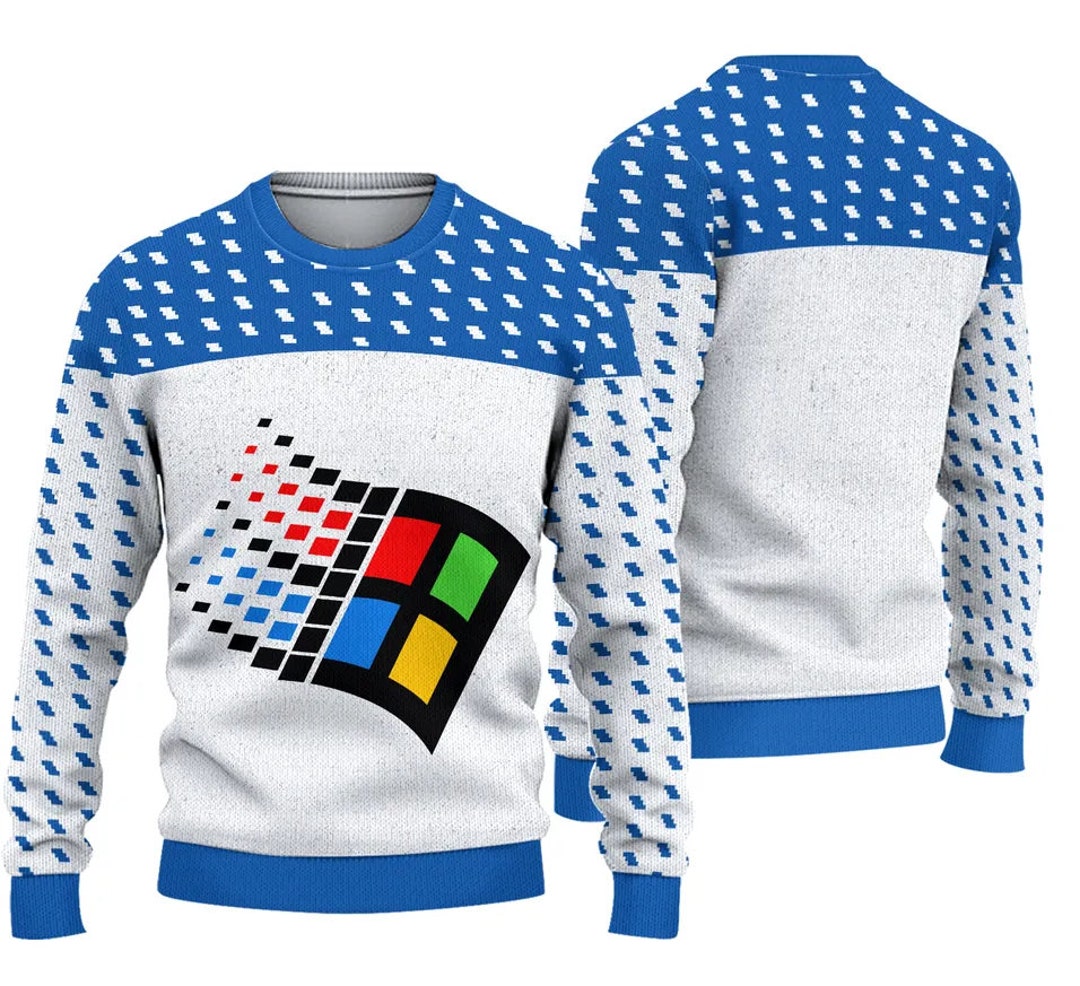 Windows 95 Ugly Sweater Window Xmas Sweater Latest Holiday - Etsy