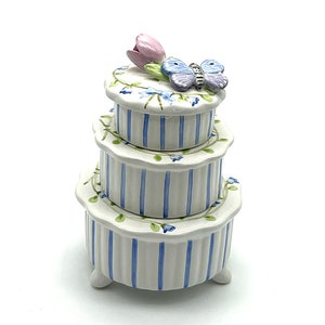 Three Tier Cake Porcelain Trinket Box - Etsy