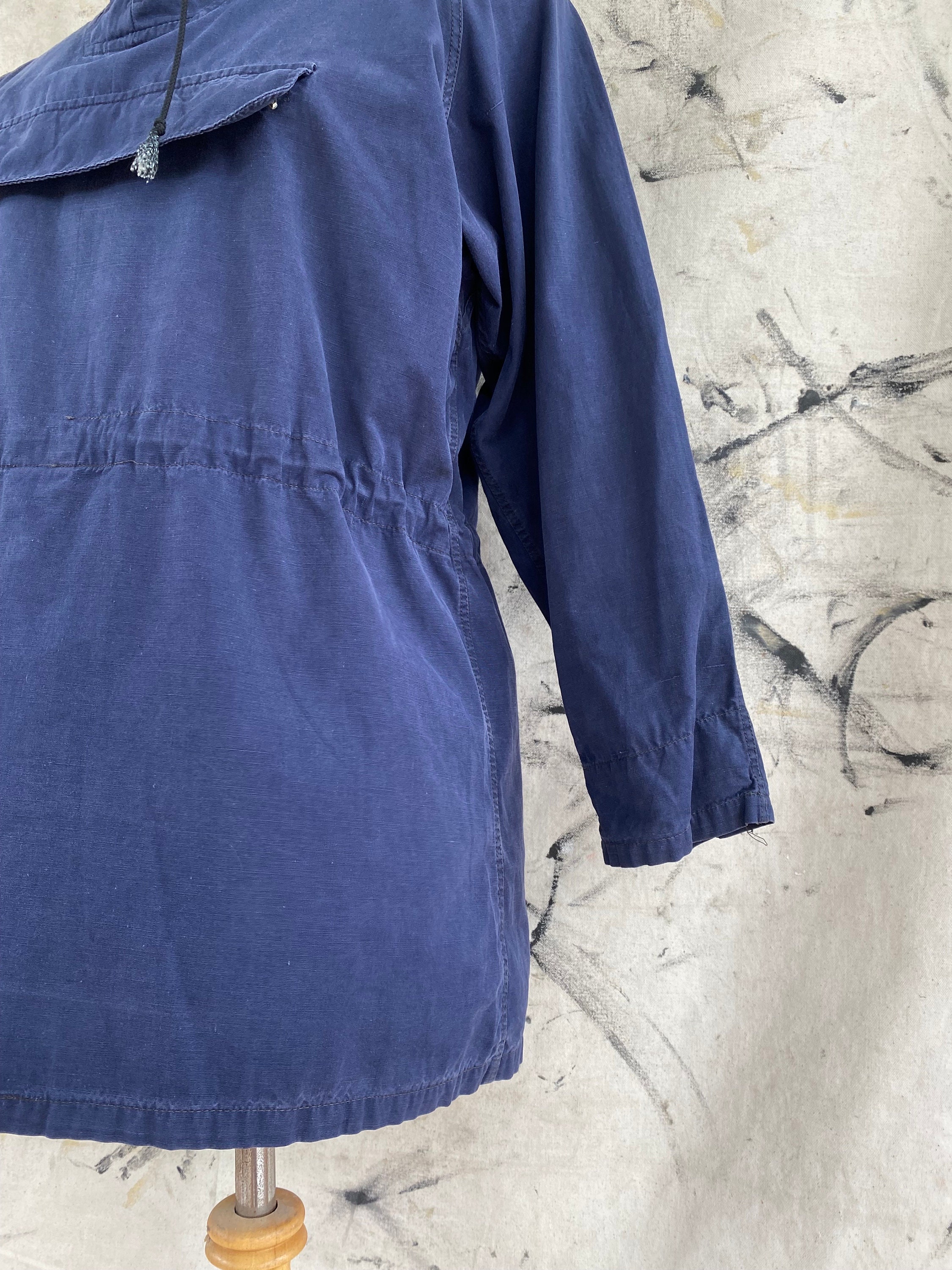 Vintage 1950's British Cotton Indigo Smock Size Medium, Pullover Smock ...